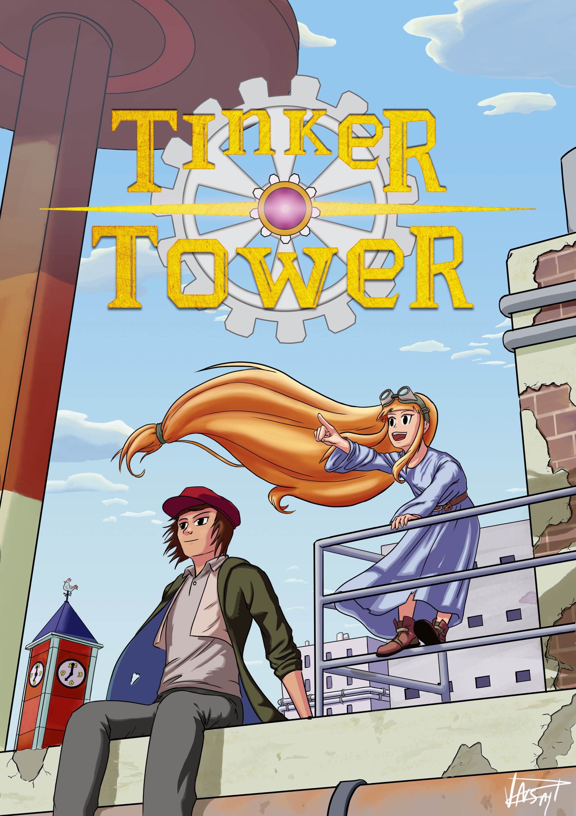 ArtStation - Videogame Project "Tinker Tower" - Cover art