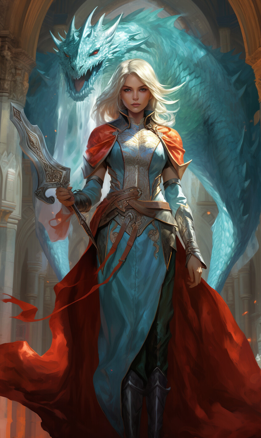 ArtStation - gorgeous leggy female dnd fighter mage