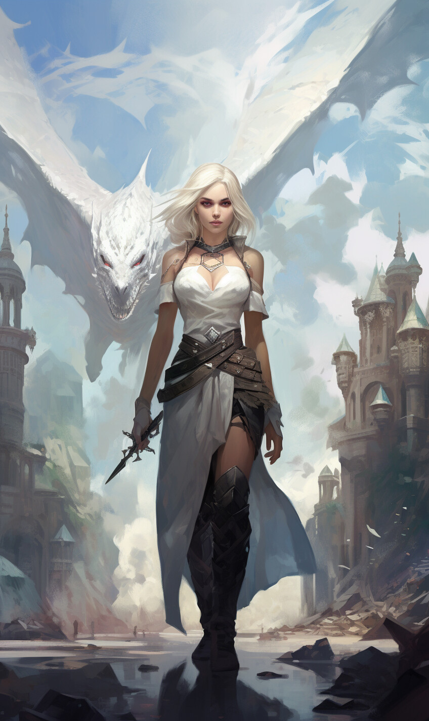 ArtStation - gorgeous leggy female dnd fighter mage