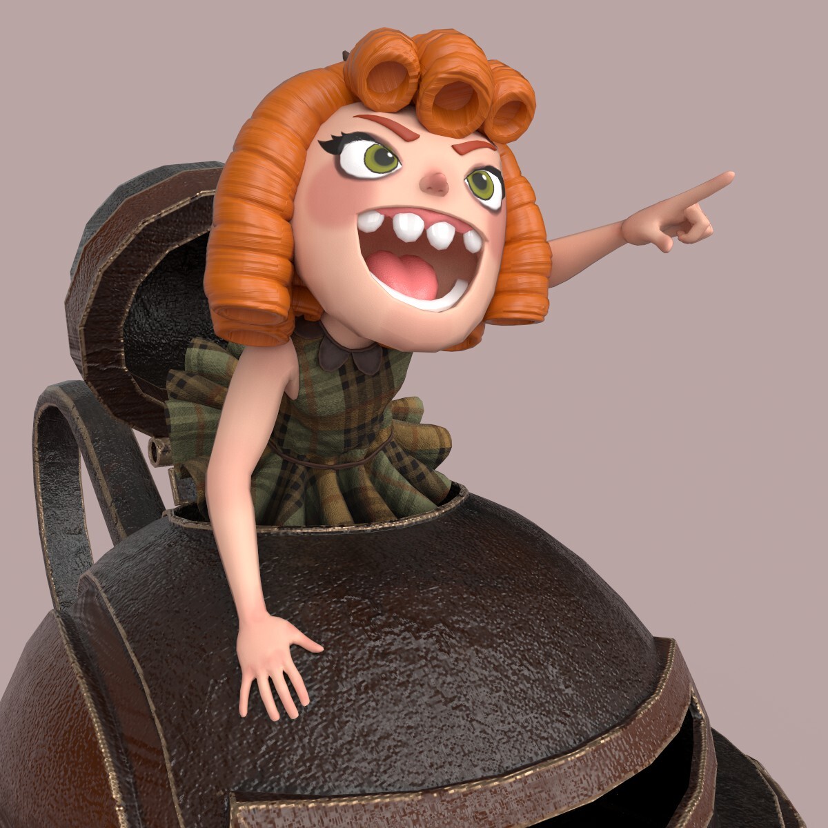 ArtStation - Rolling Teapot Tank and The Evil Girl 2