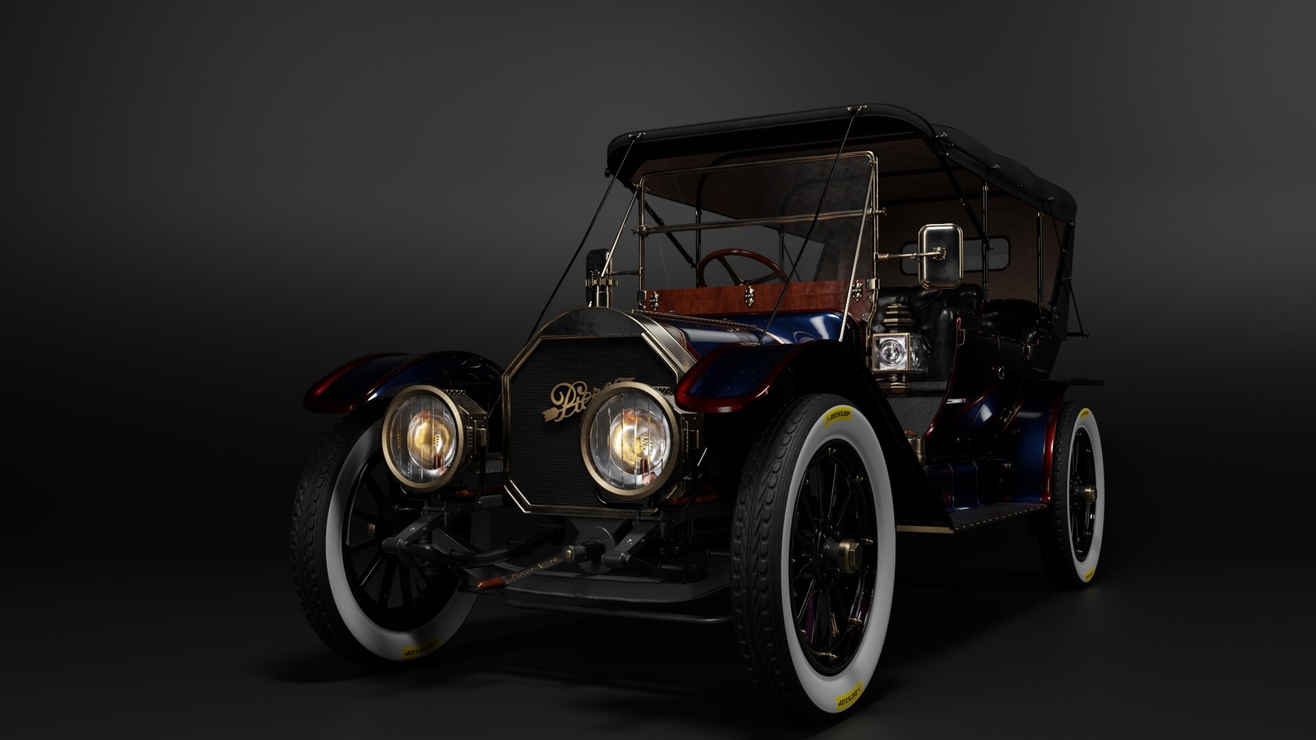 ArtStation - 1910 Pierce Arrow 48 SS Seven Passenger Touring (old work ...