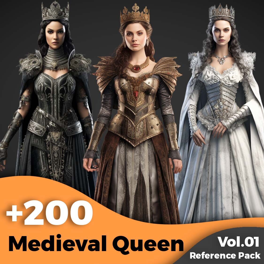 Concept Art - +200 Medieval Queen Concept (4k)