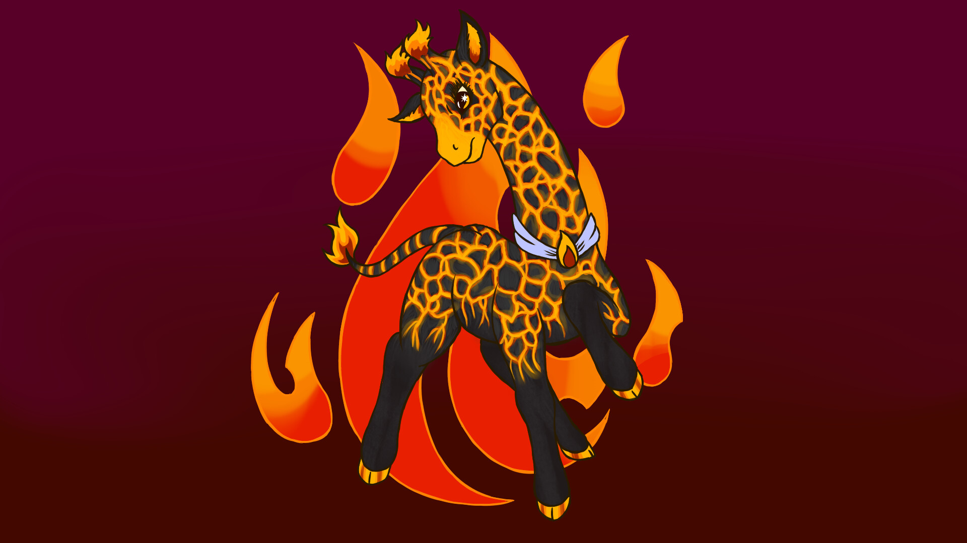 ArtStation - Fire element giraffe
