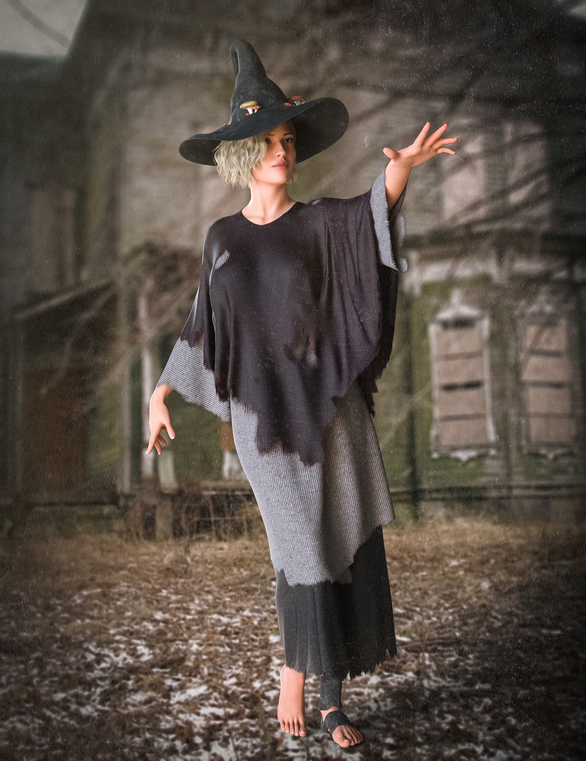 Marc Hill - Promo art for the dForce Wicked Witch Outfit Texture Add-on