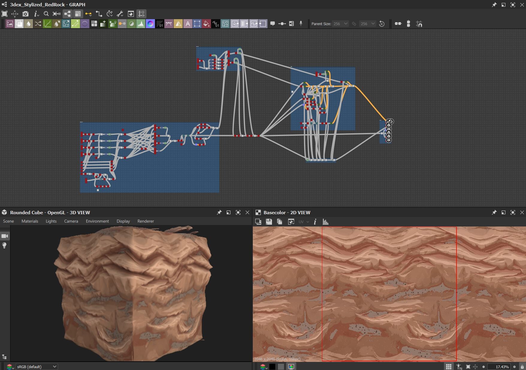 3dExtrude Tutorials - Stylized Red Rock - Substance 3D Designer