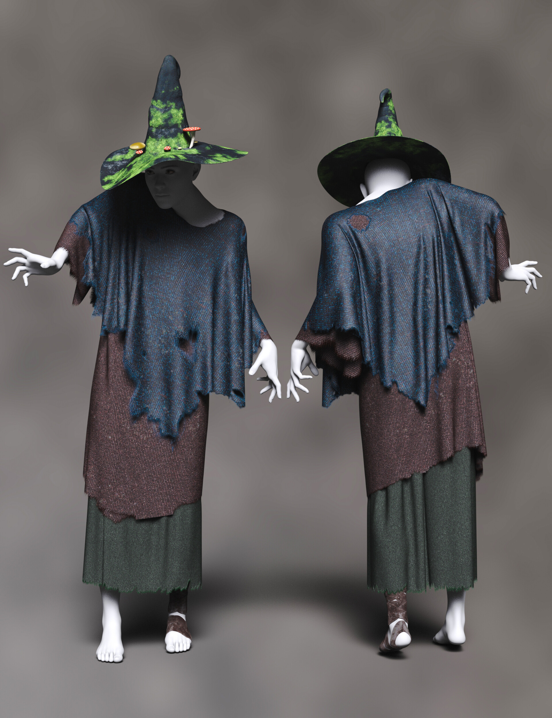 Marc Hill - Promo art for the dForce Wicked Witch Outfit Texture Add-on
