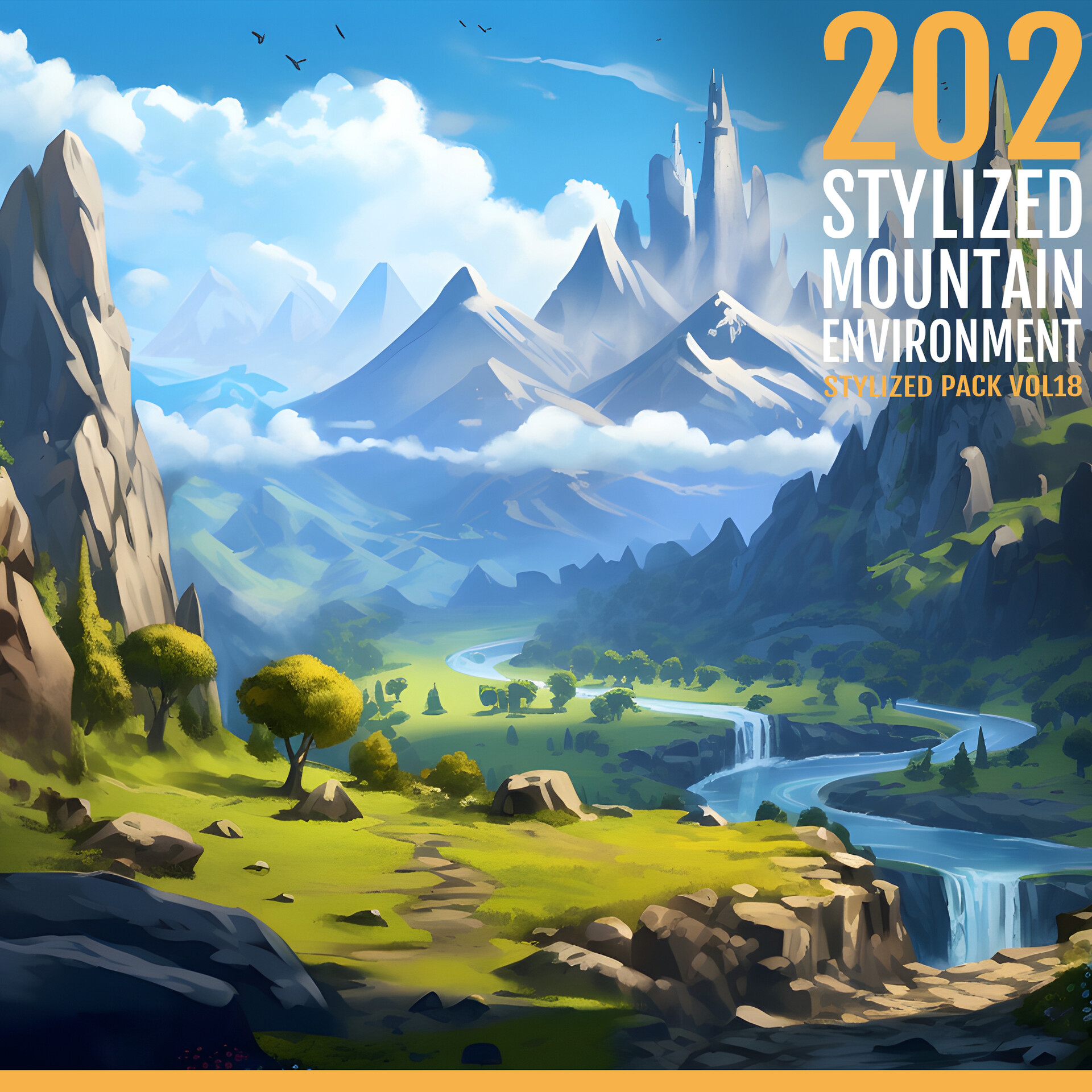 ArtStation - 202 Stylized Environment [Mountain] References VOL18