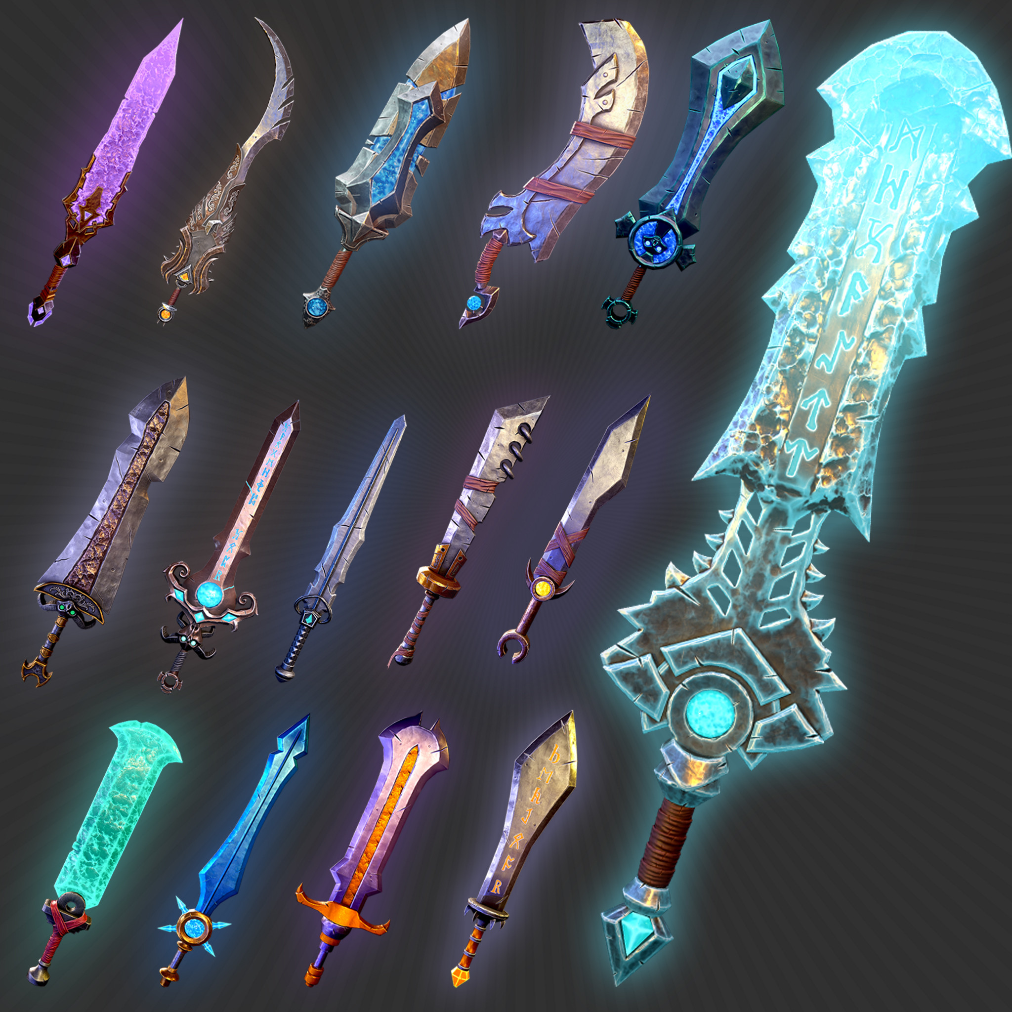 Hossein Heydari - 15 Stylized Swords