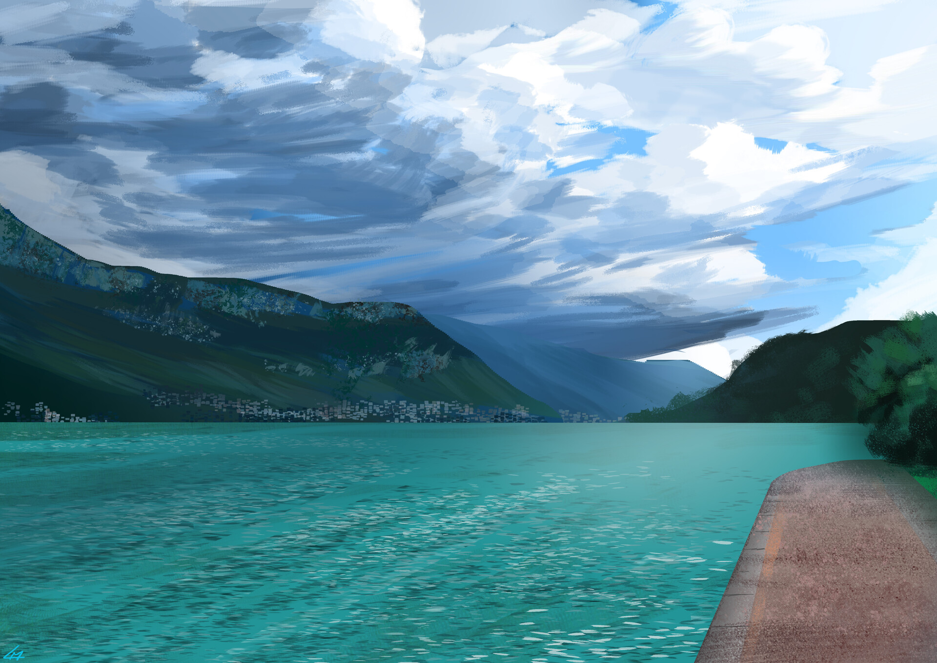 ArtStation - Brush Test - Landscape Study