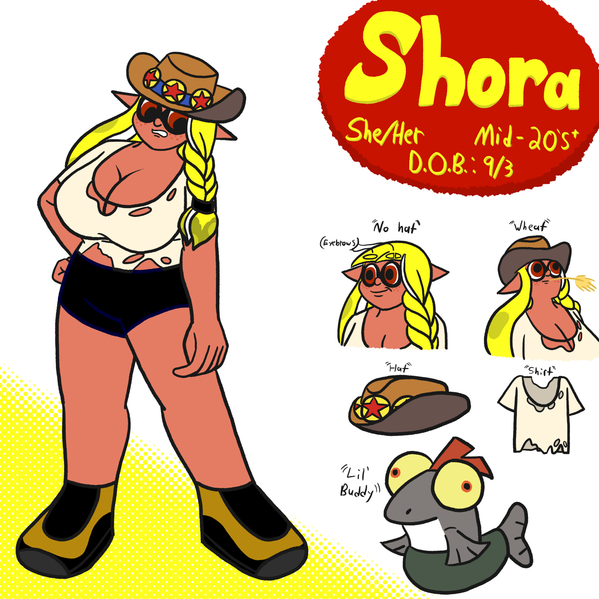 ArtStation - Splatoon OC- Shora Reference Sheet