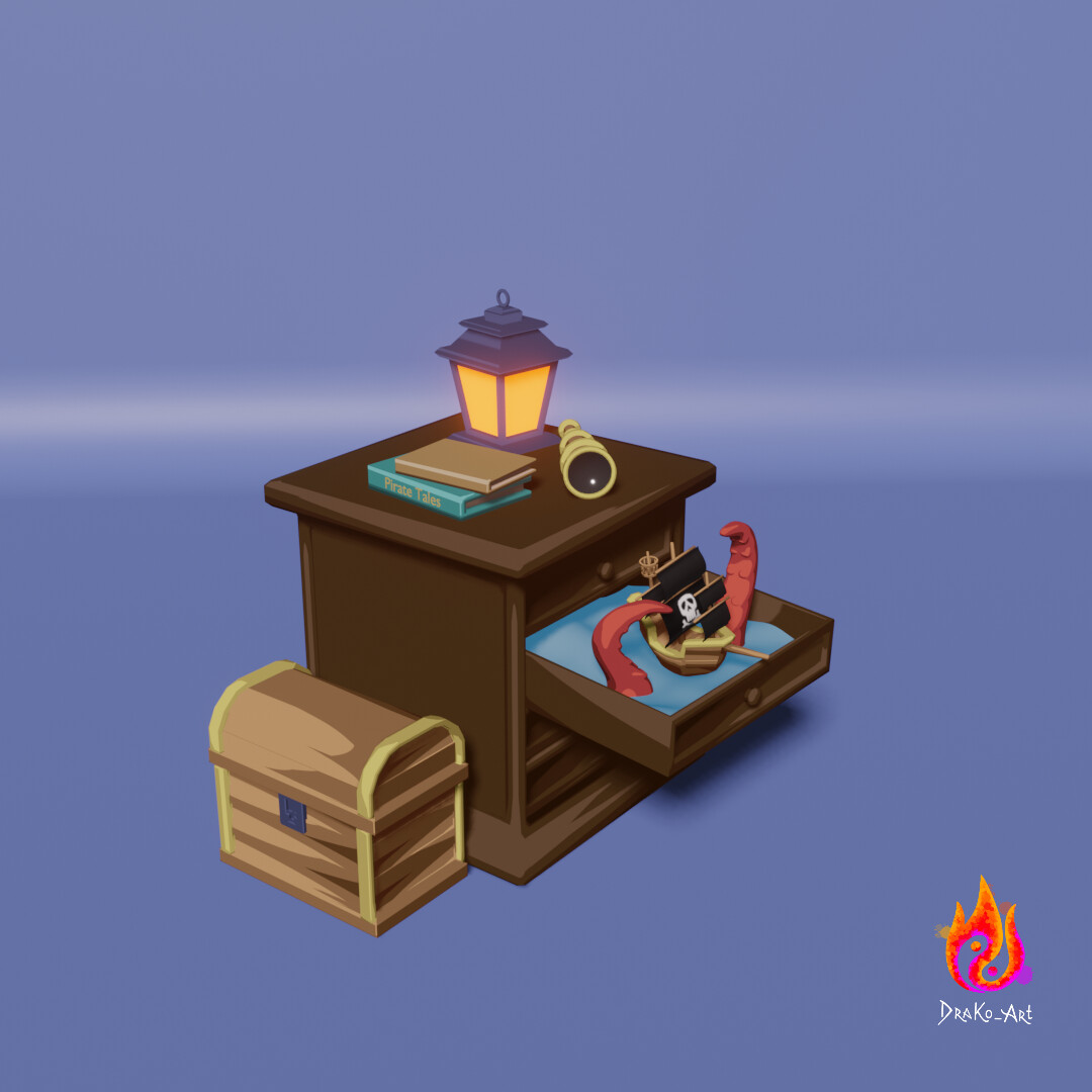 ArtStation - Pirate drawer-3D
