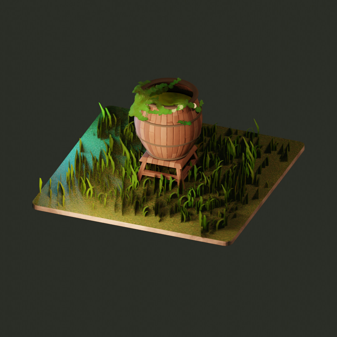 ArtStation - Detailed Delight: Low Poly Renaissance-Influenced Barrel
