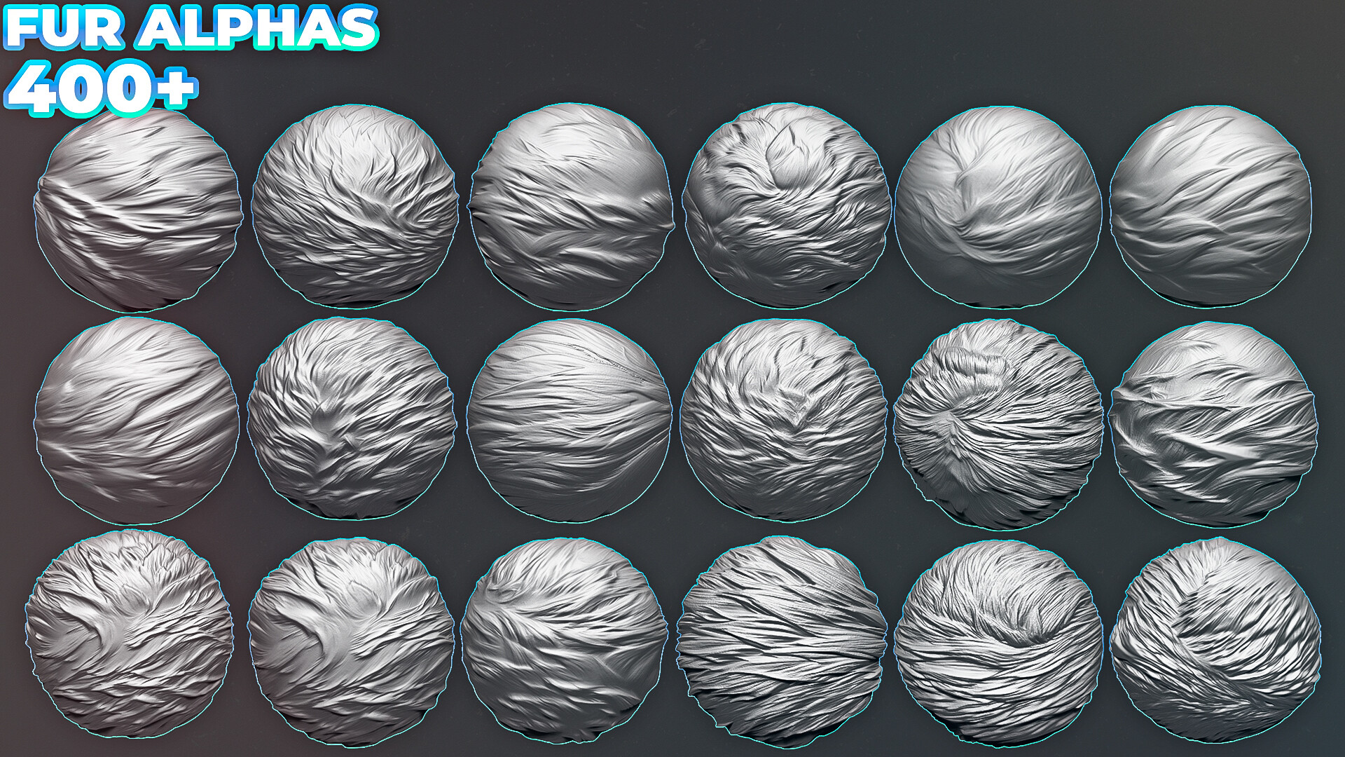 VK Gamedev Digital Products - 400+ Fur Alphas (Displacement Maps) for ...