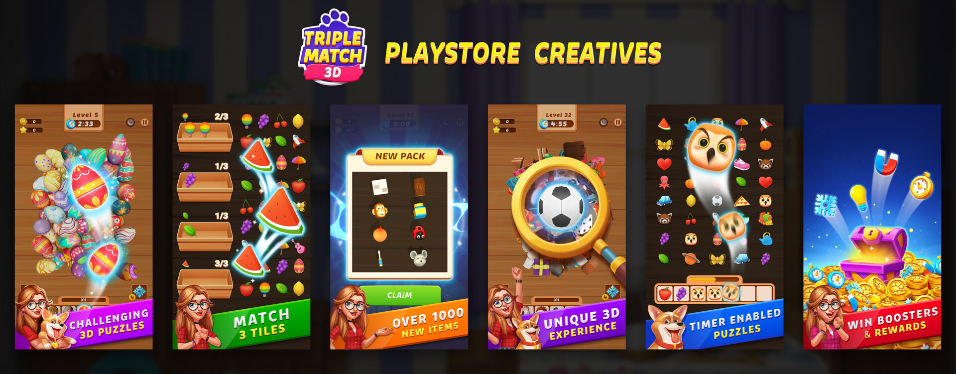 ArtStation - Triple Match 3D - User accusation creatives