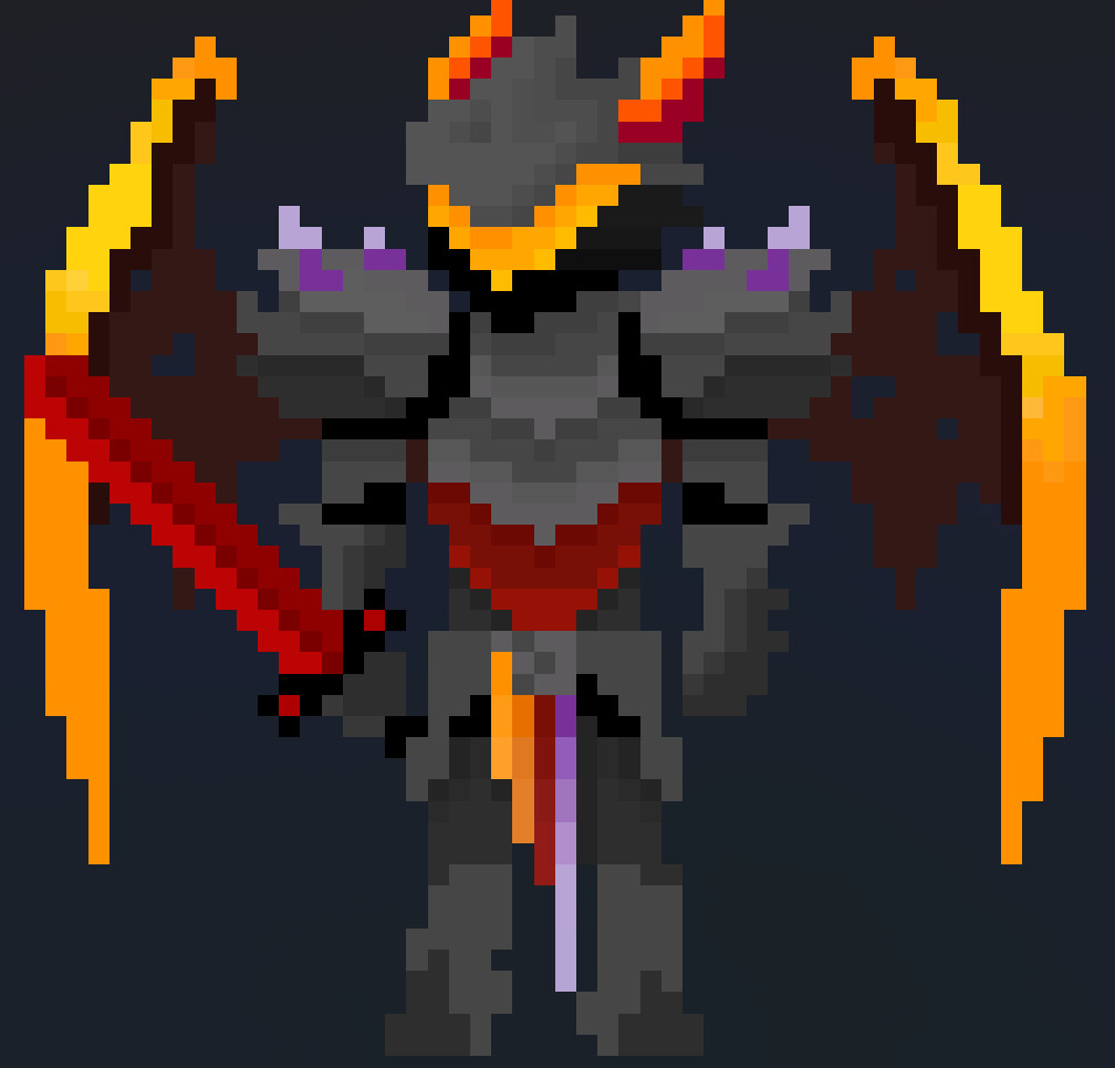 ArtStation - pixel art dragon knight 52x52