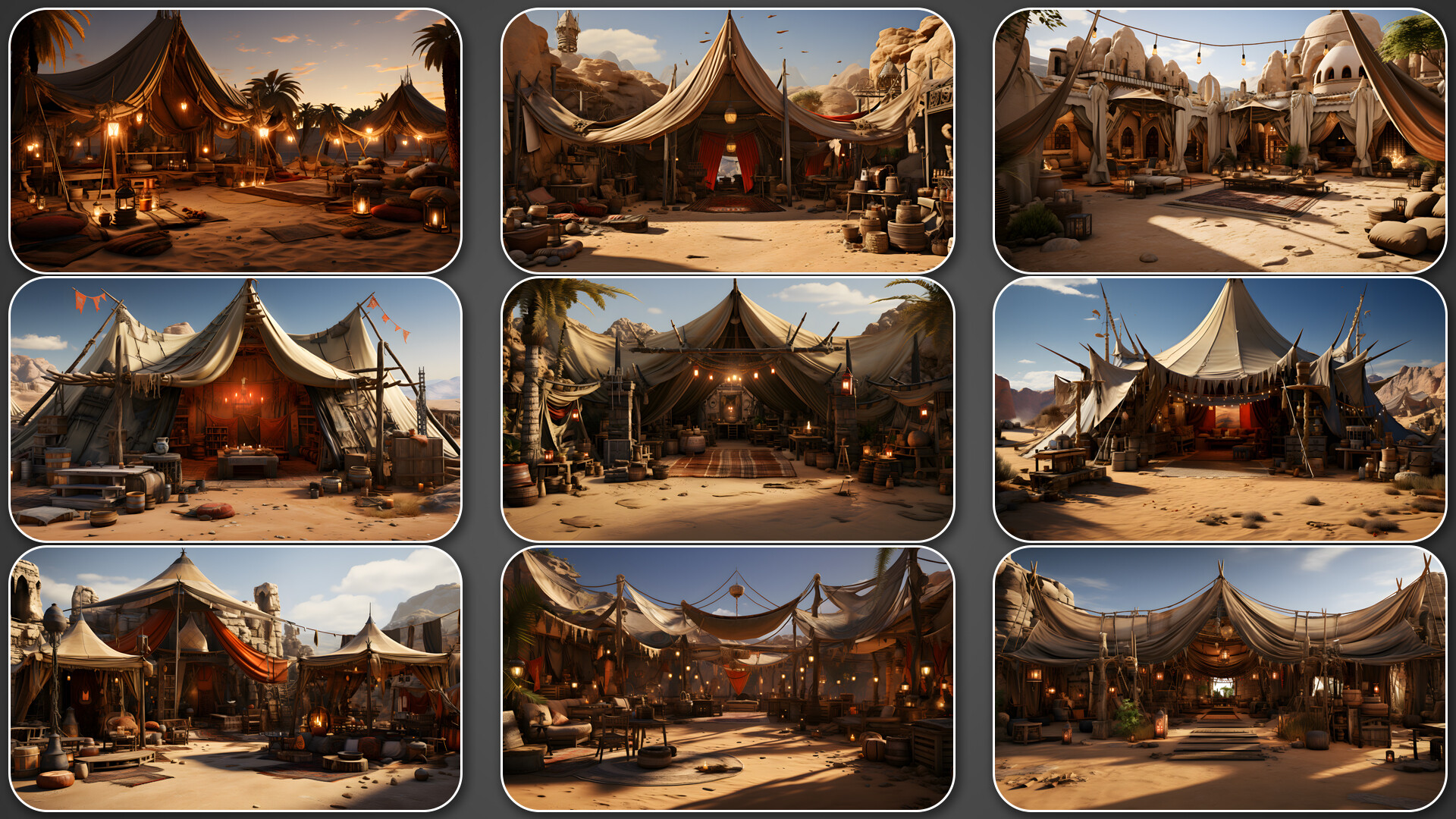 ConceptWithMe - 280 4K Arabic-Tent Environment Reference Pack Vol.01