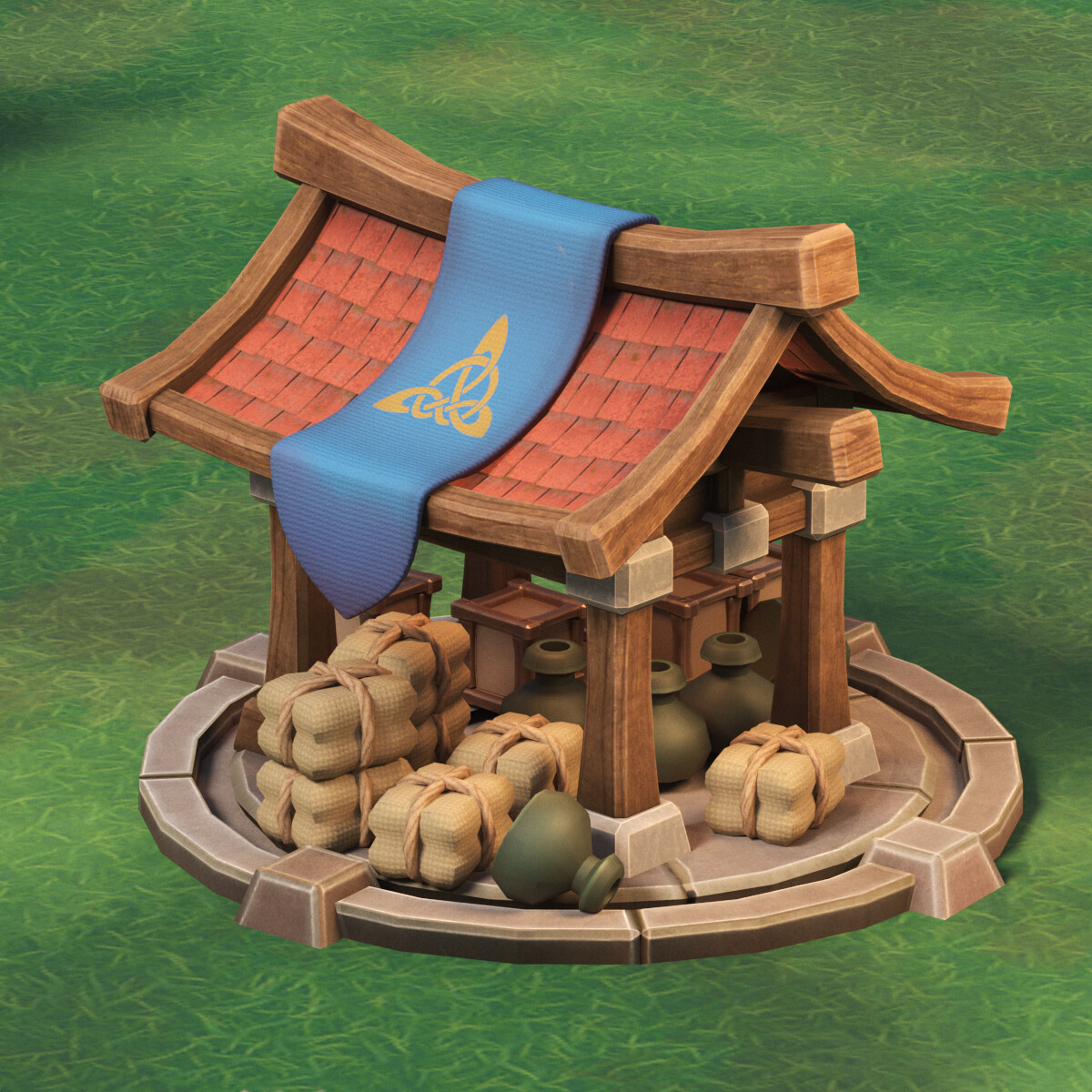 ArtStation - Stylized fantasy warehouse created for mobile game