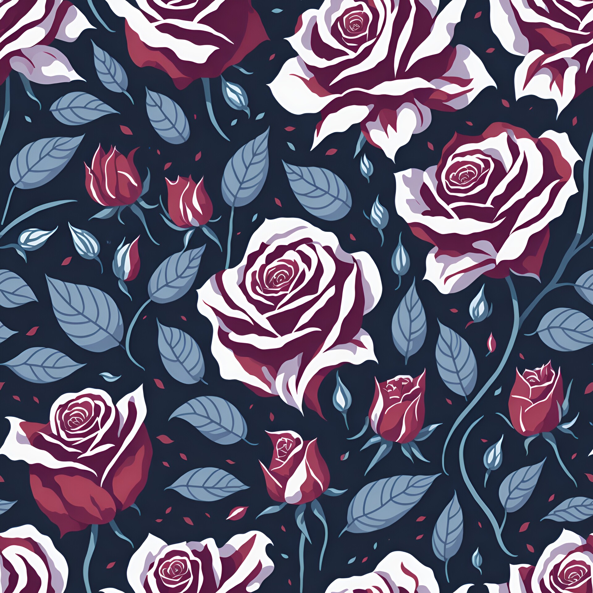 ArtStation - Harmony in Crimson and Ivory: A Captivating Red and White ...