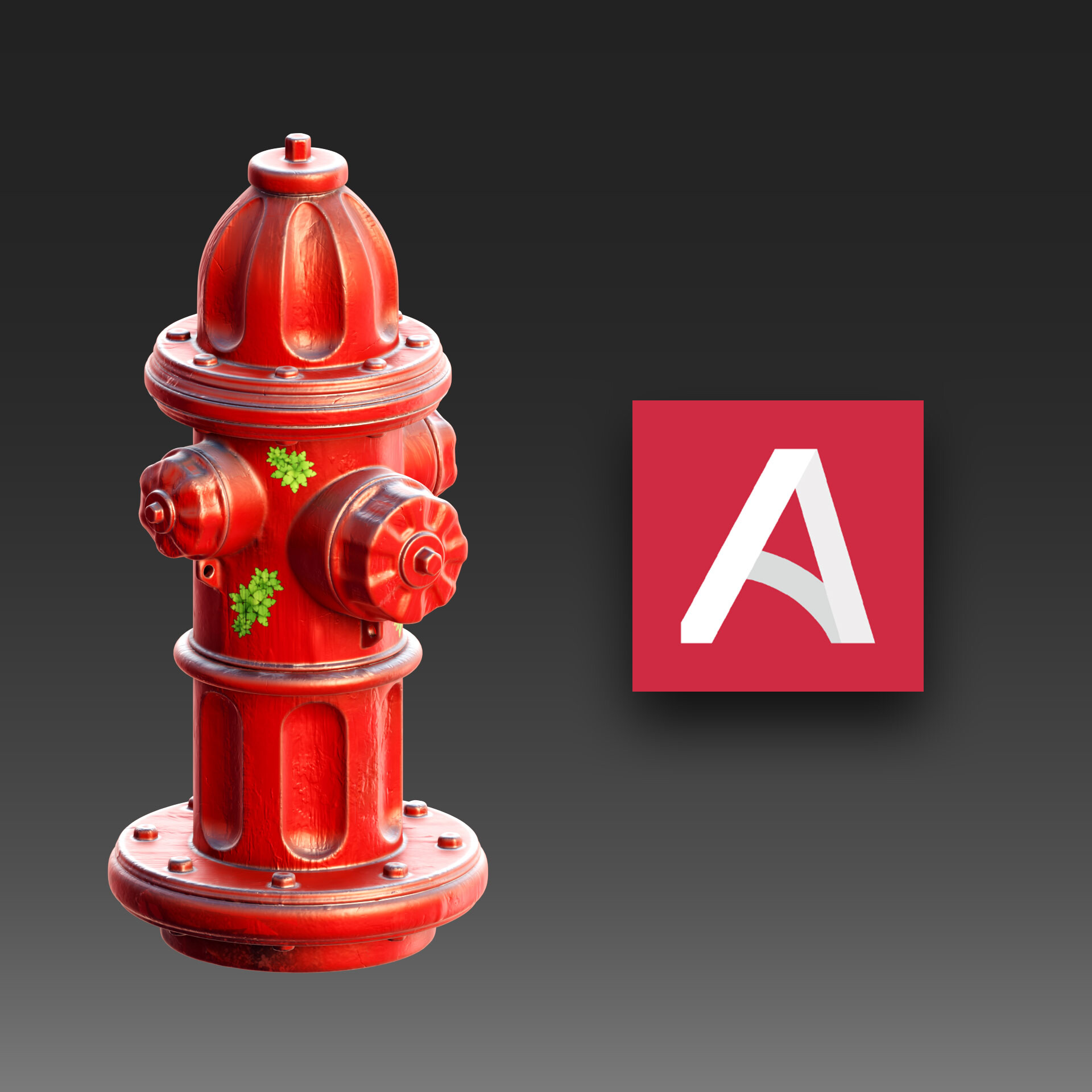 ArtStation - Fire Hydrant (first time using Armorpaint)