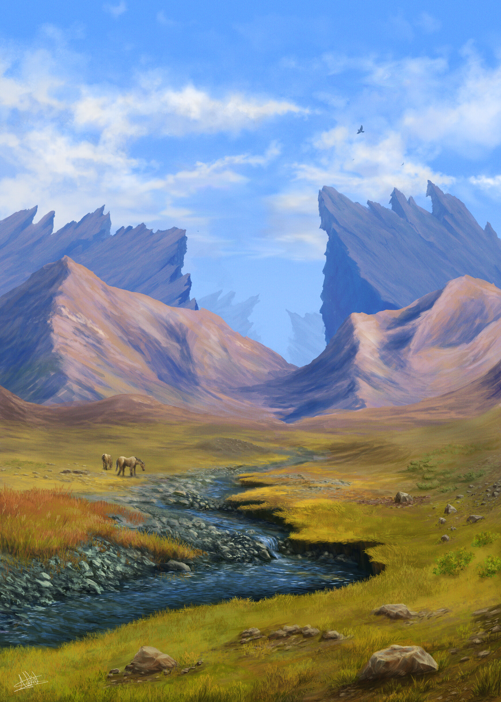 ArtStation - Landscape "border of a broken land"