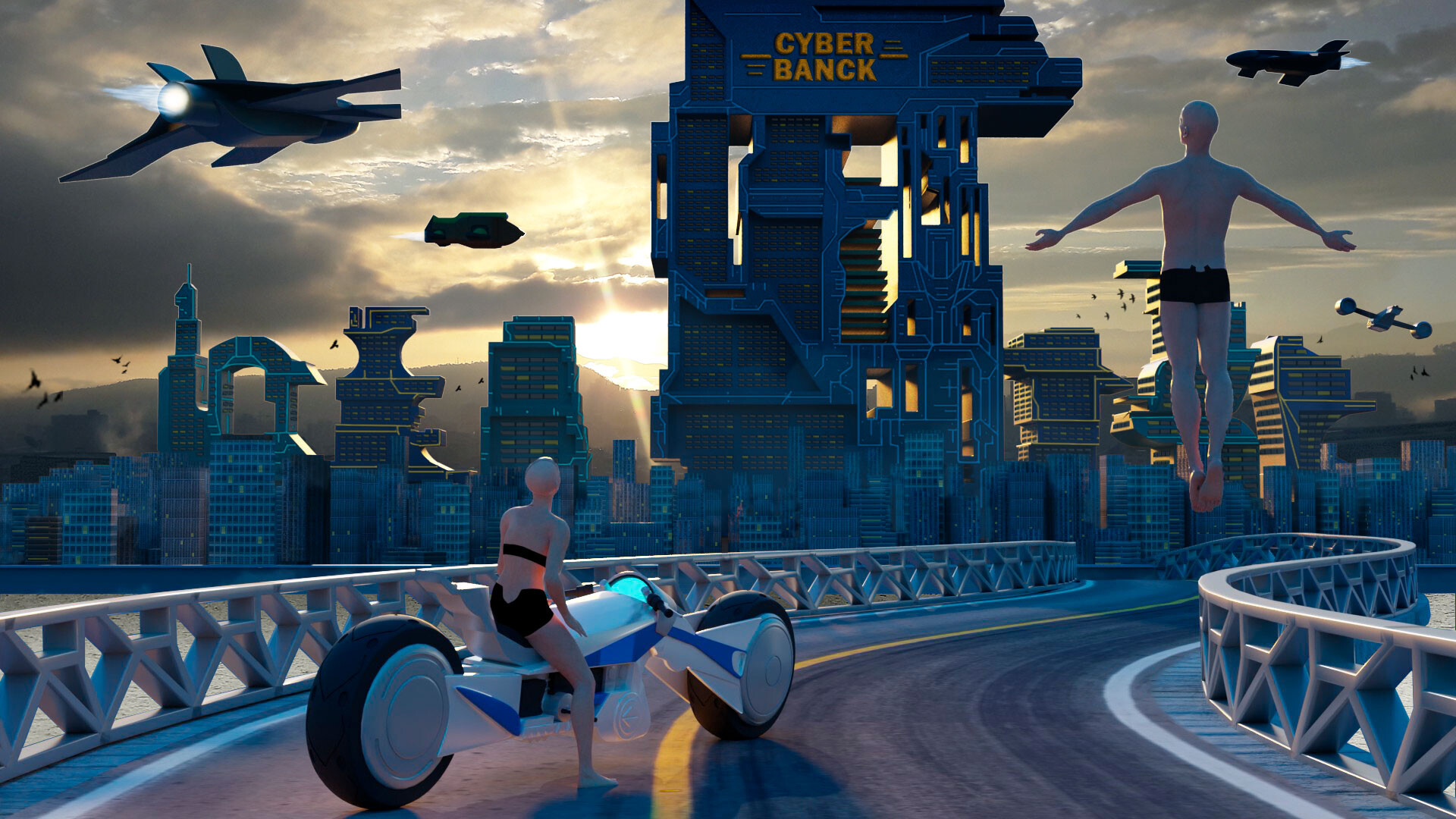 Carlos Poveda - Two thieves ready to rob the bank