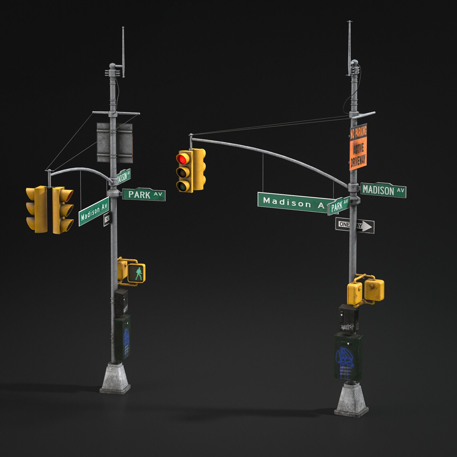 ArtStation - "Urban Safety: 3D Traffic Lights"