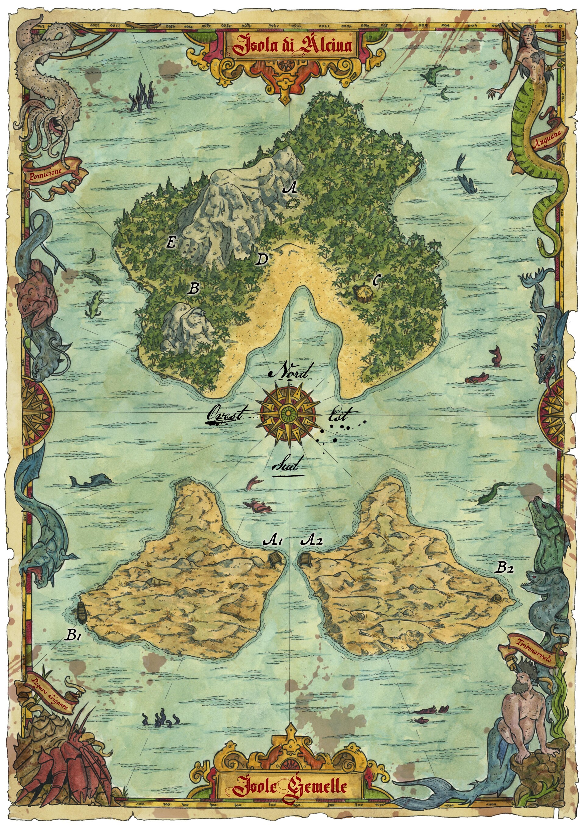 ArtStation - New map for Brancalonia - The Spaghetti Fantasy RPG