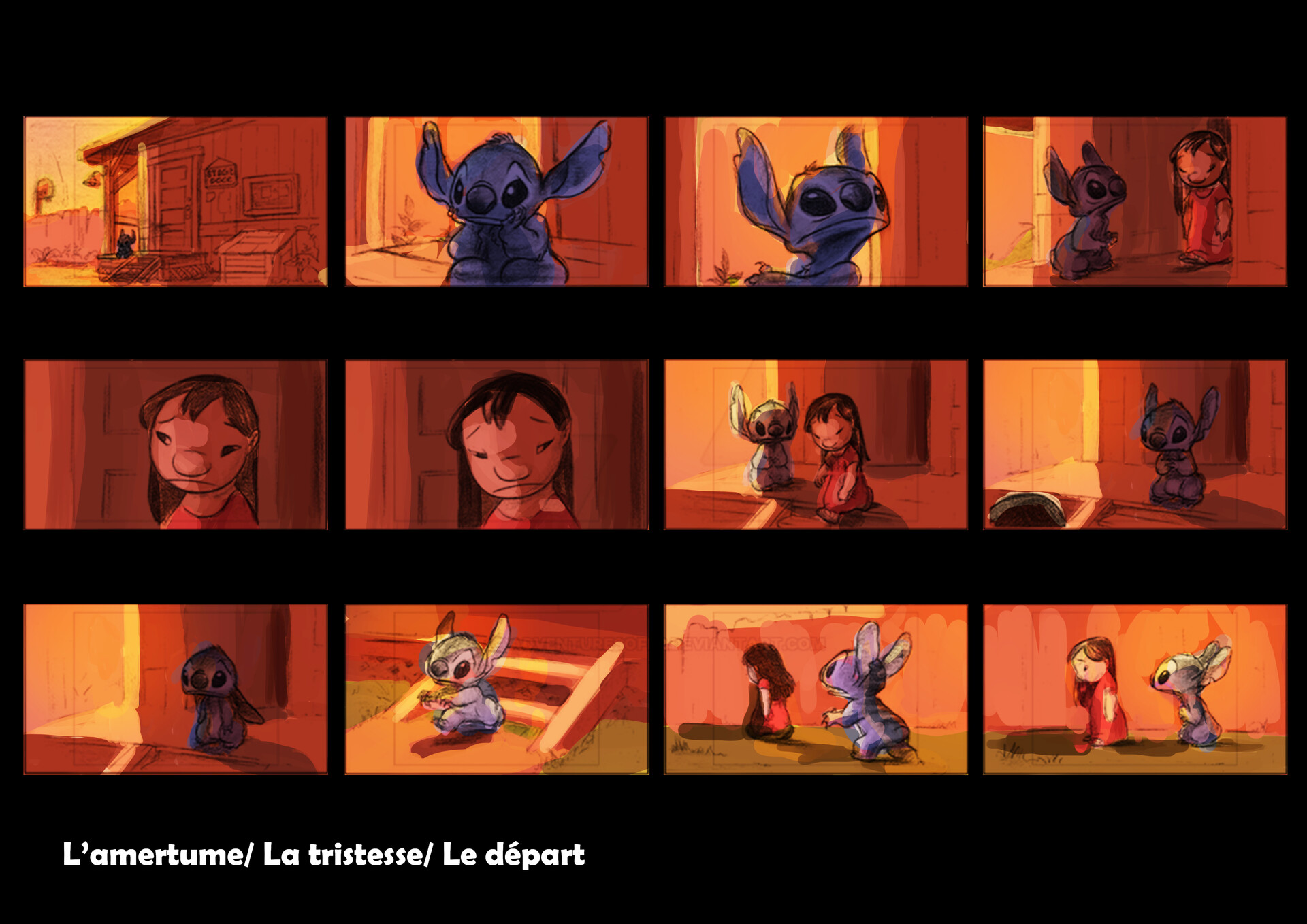 ArtStation - Lilo and Stitch colorscript exercise