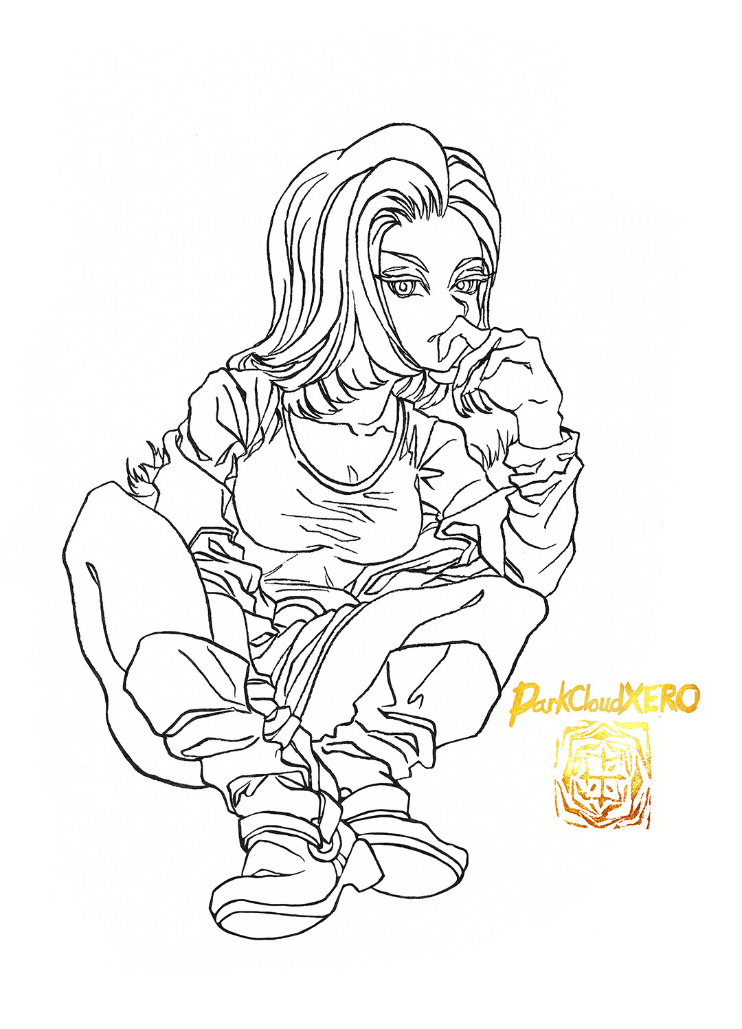 coloring pages of android 18