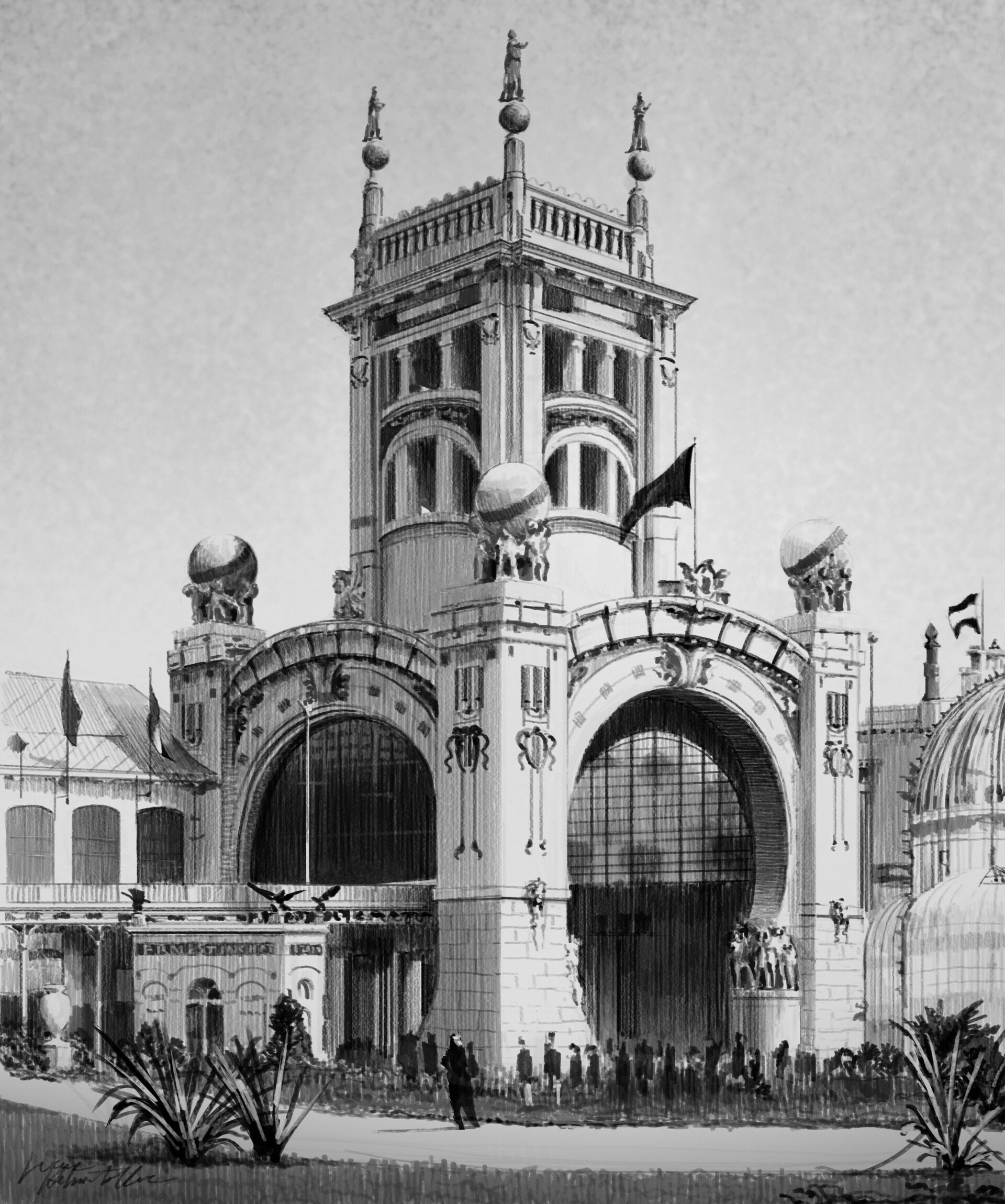 ArtStation - French Architecture study