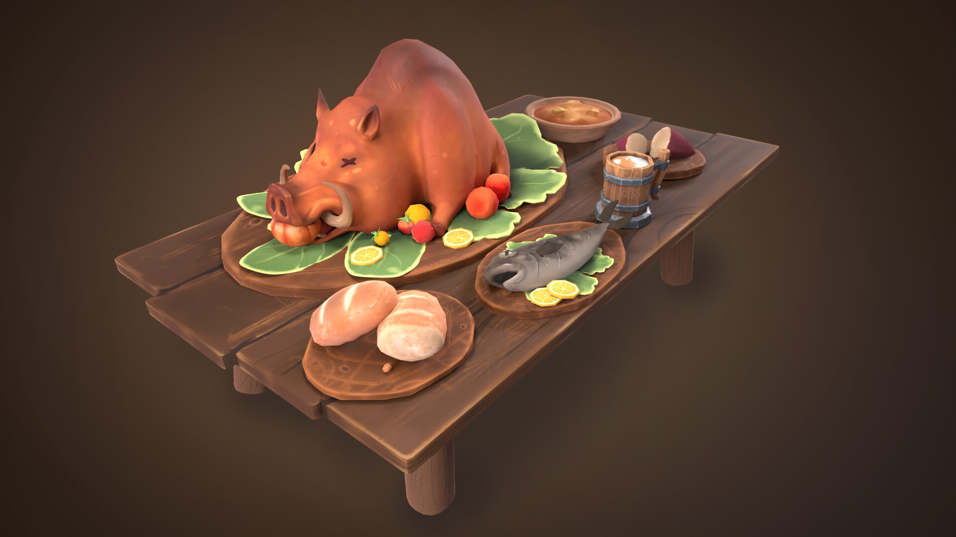 ArtStation - Hunter’s dinner table