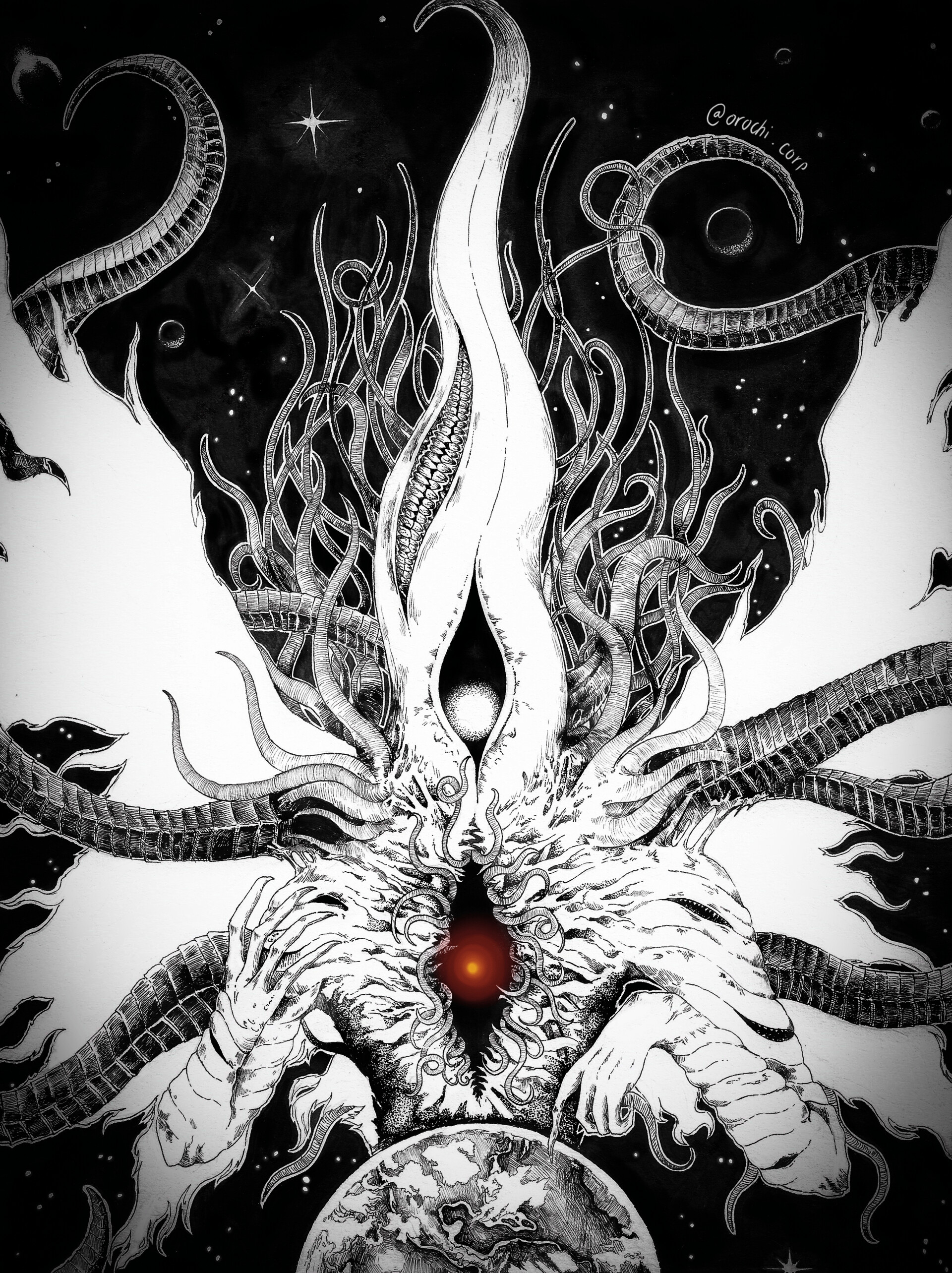 Nyarlathotep by Orochi : r/ImaginaryNecronomicon