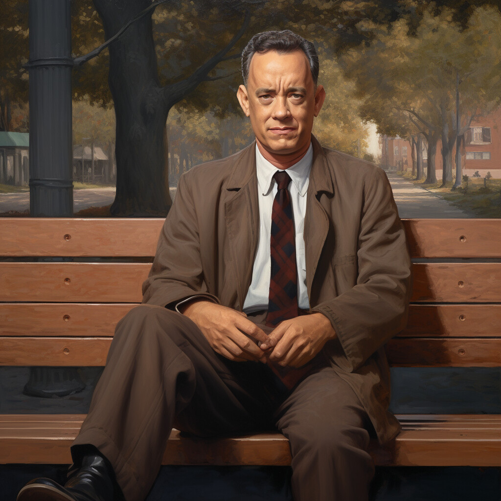 Awestruck - Tom Hanks Forrest Gump Norman Rockwell