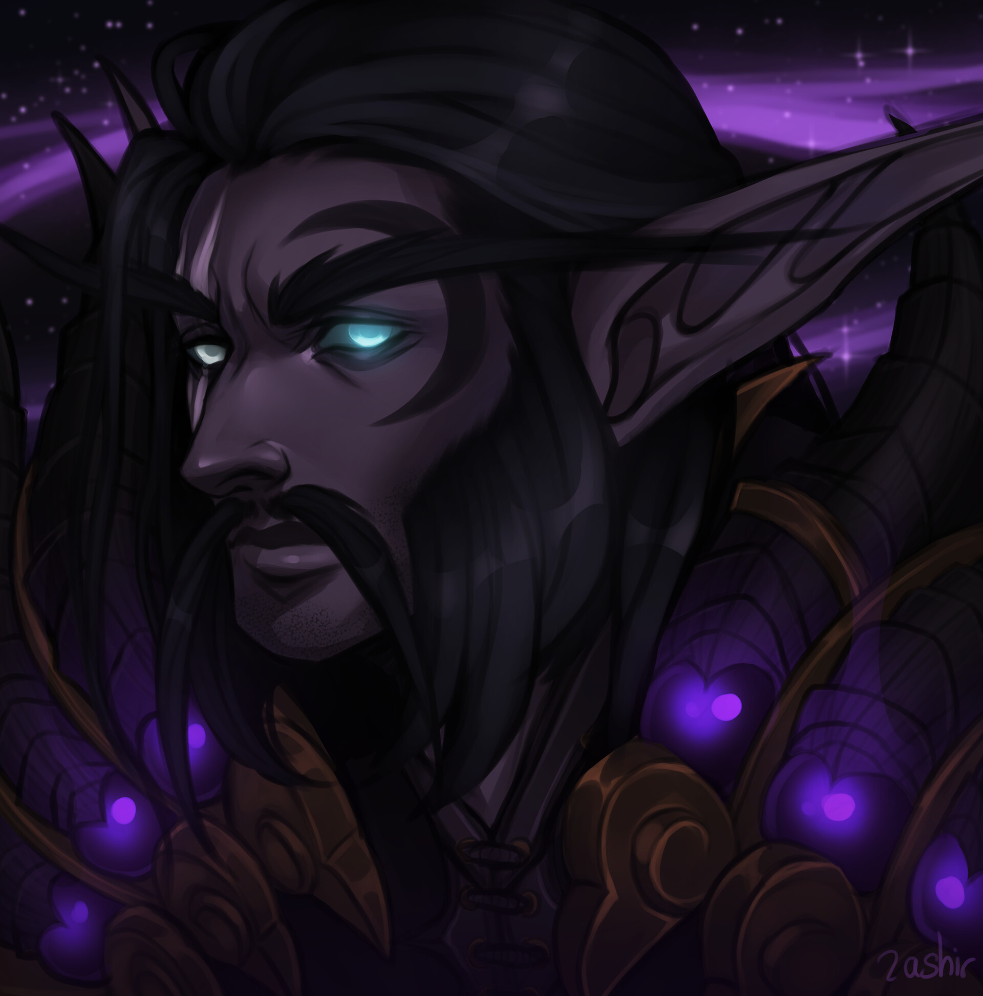 ArtStation - Nightelf warlock