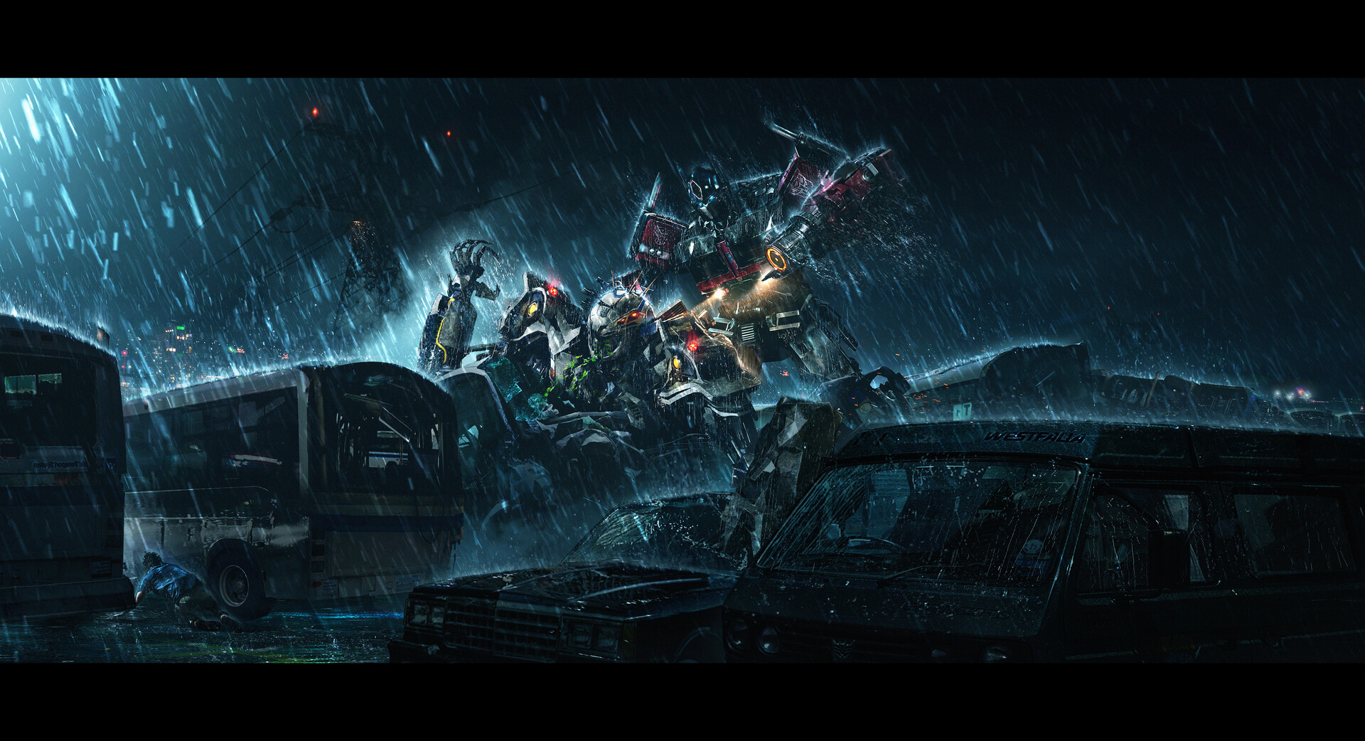 ArtStation - Transit was killed by Optimus Prime