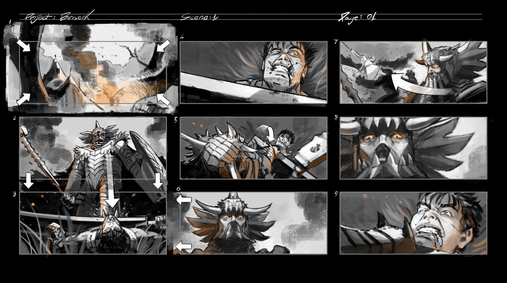 ArtStation - Guts vs Grunbeld scene1