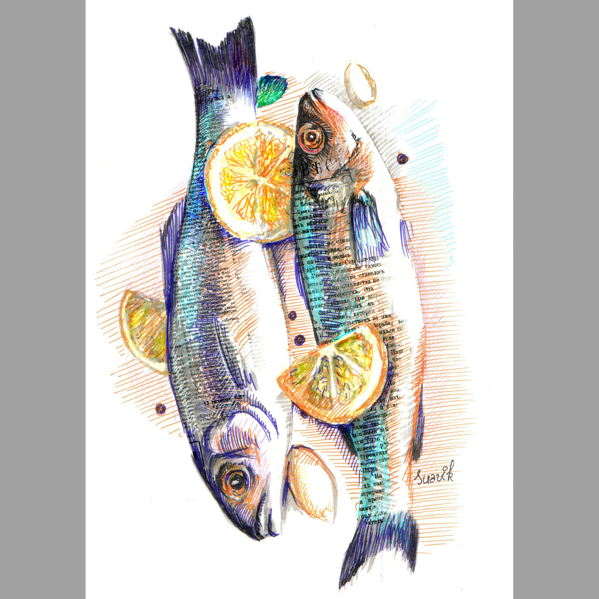 ArtStation - Still life with fish