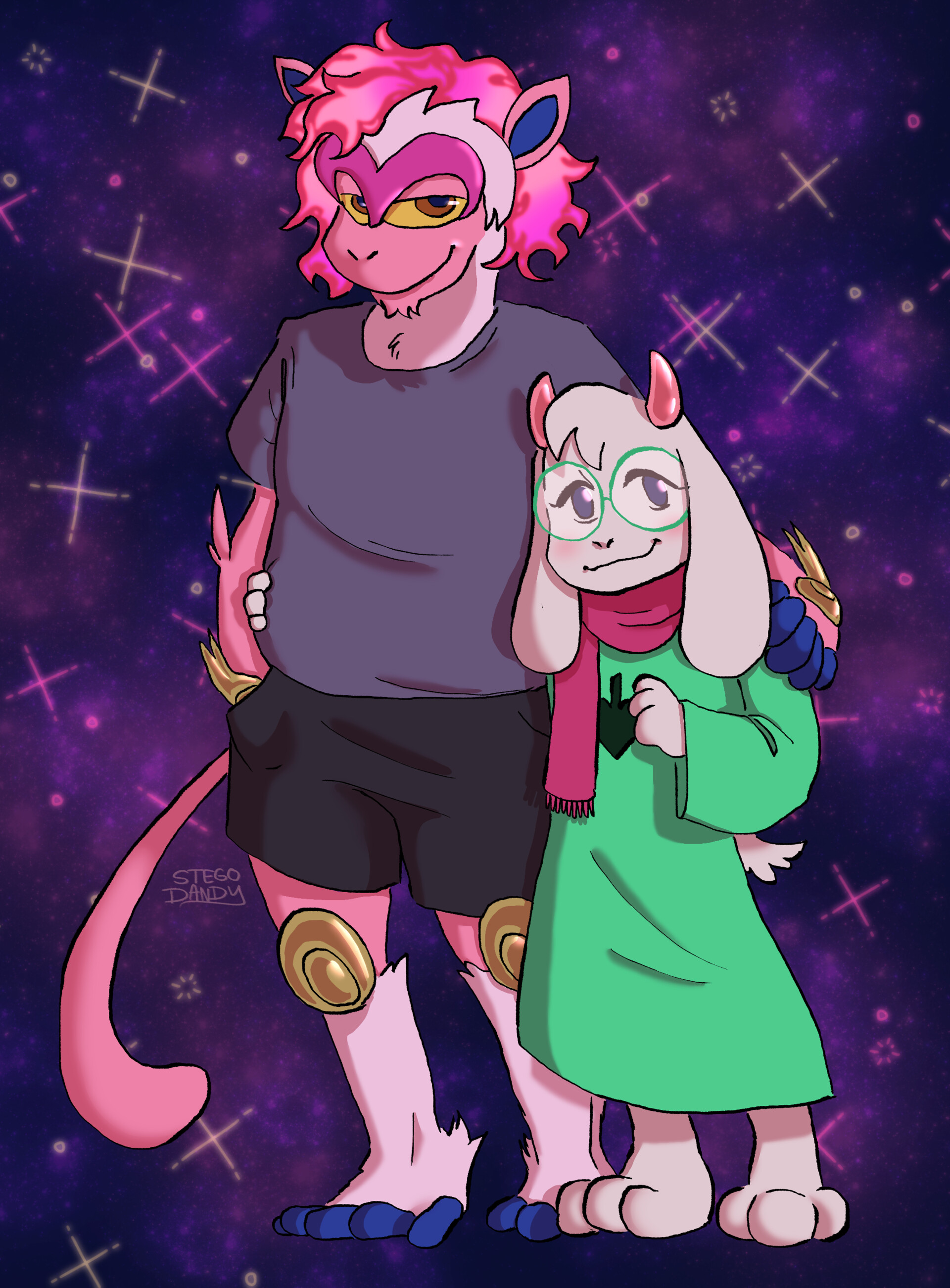 ArtStation - OC and Ralsei (Commission)