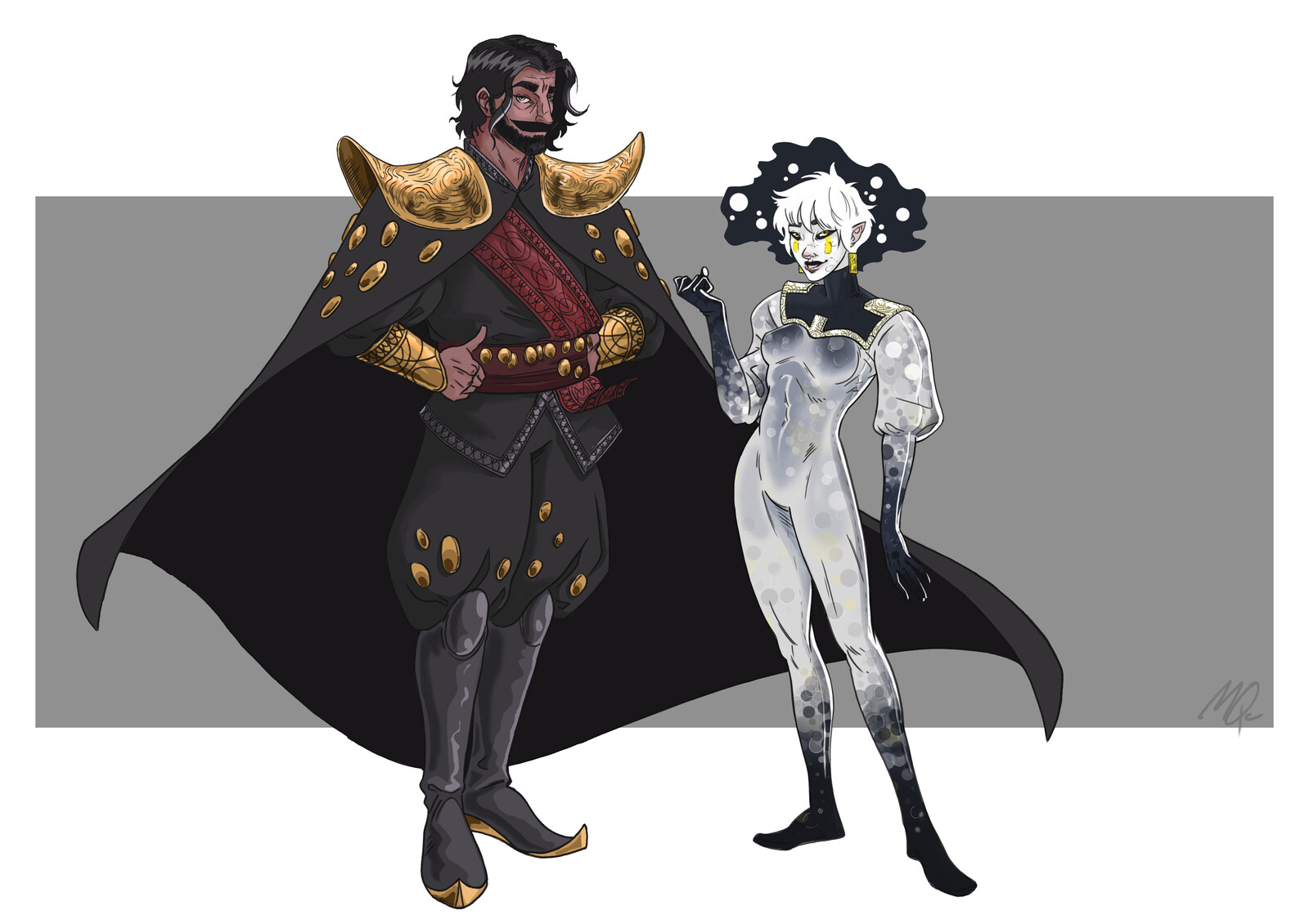 Mateo Quinteros - Character design. The Black Count and the Lady in White
