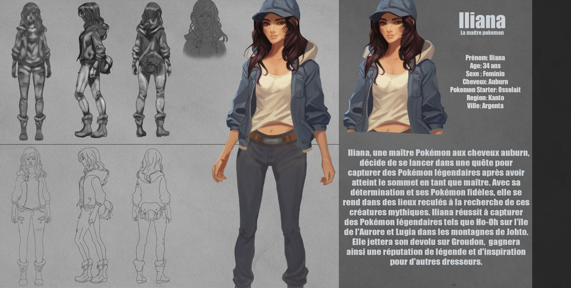 ArtStation - character design sheet iliana