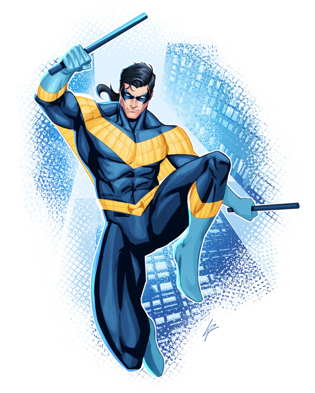 ArtStation - 90s Disco Nightwing