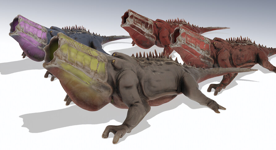 ArtStation - Cannon Lizard Monster