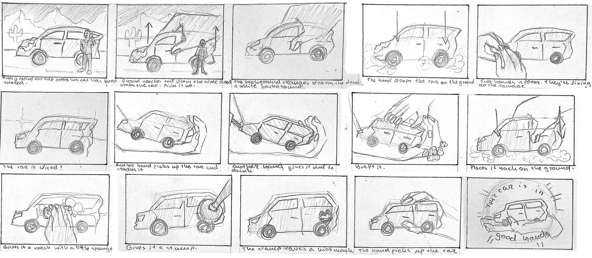 ArtStation - car commercial storyboard