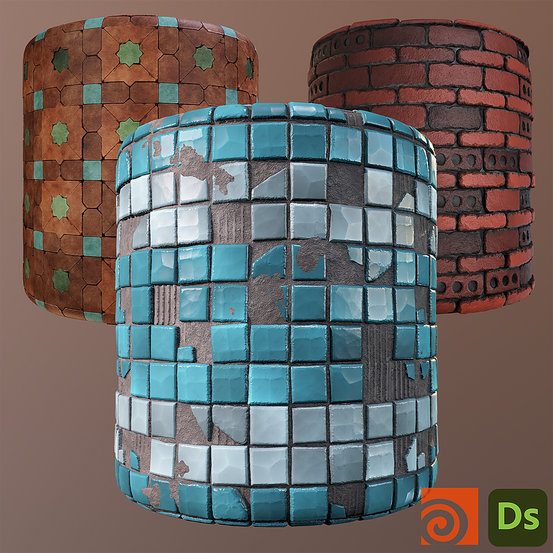 ArtStation - Stone and tile texture