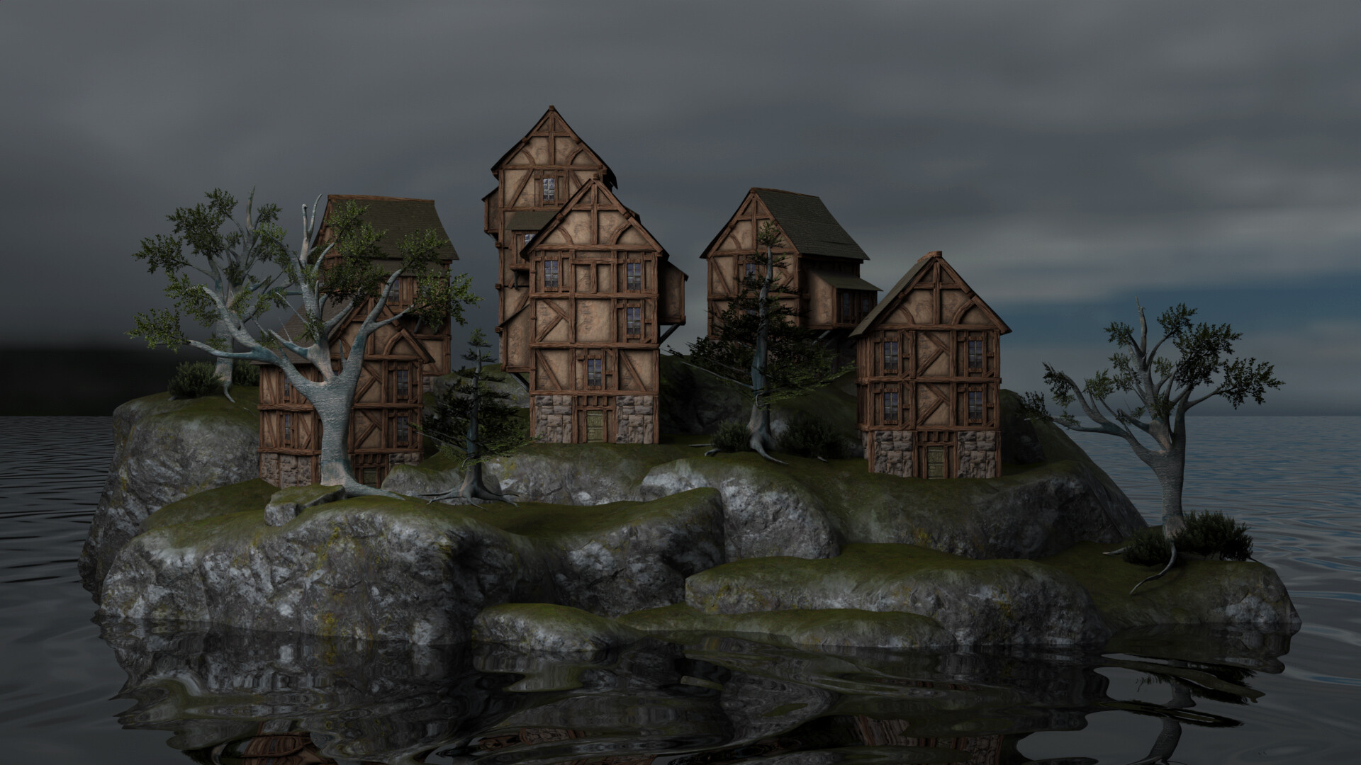 ArtStation - Medieval Village Island