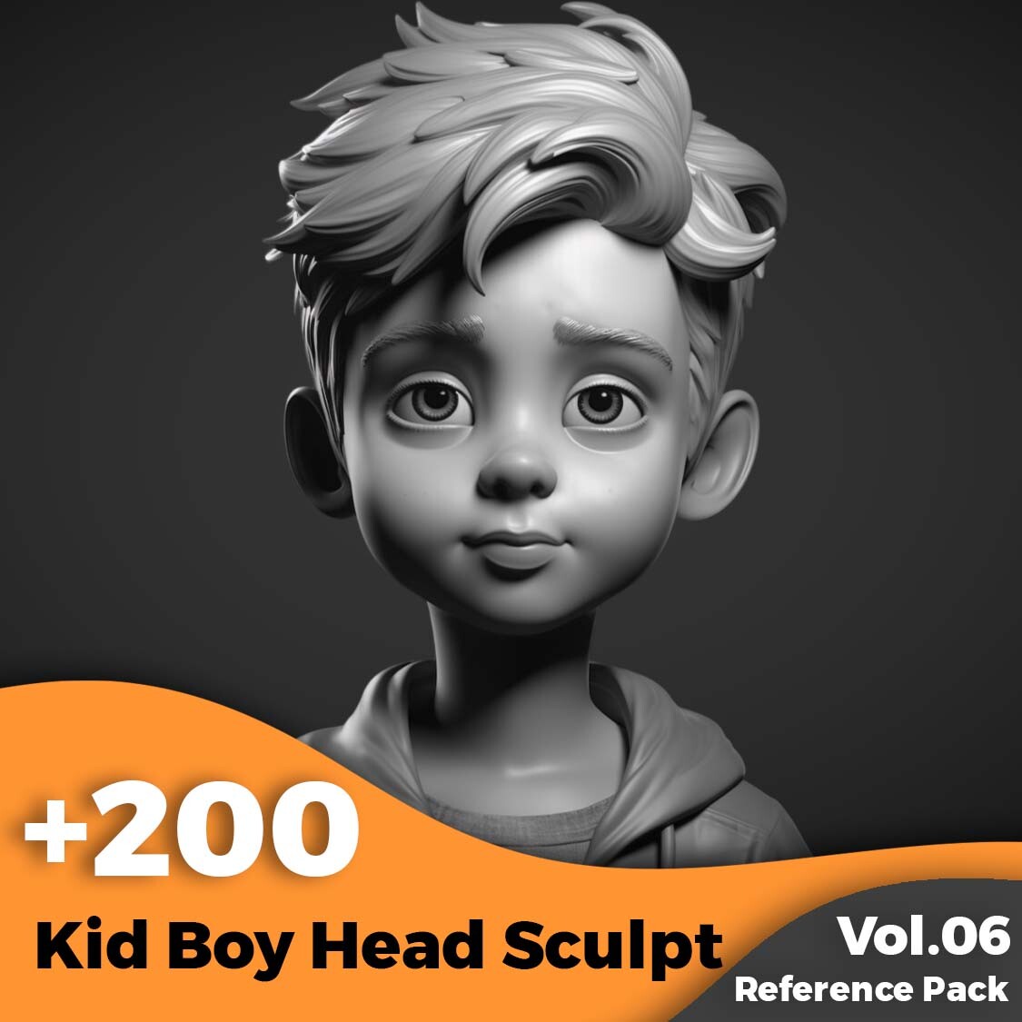 ArtStation - +200 Kid Boy Head sculpt (4K)