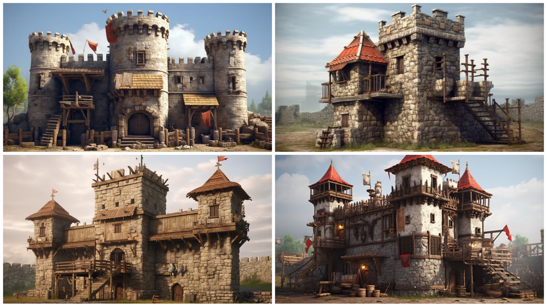 Concept Art - +220 Medieval Outpost Architecture(4k) | Vol_10