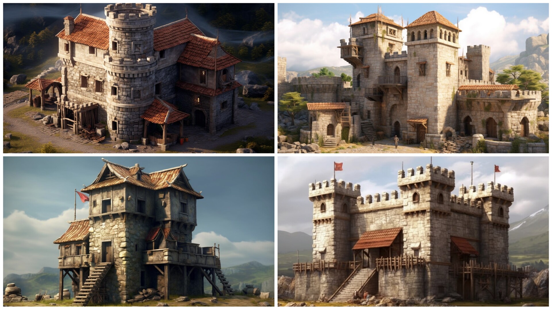 Concept Art - +220 Medieval Outpost Architecture(4k) | Vol_10