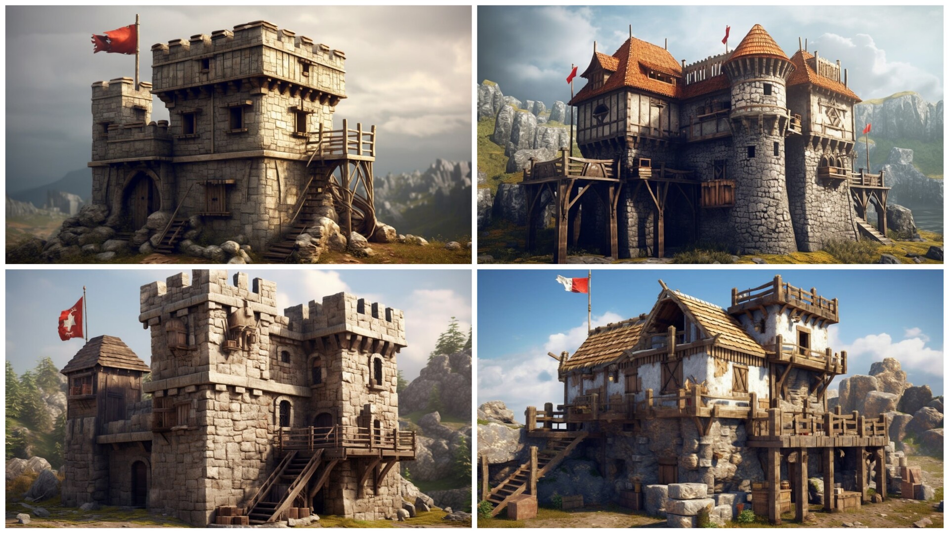 Concept Art - +220 Medieval Outpost Architecture(4k) | Vol_10
