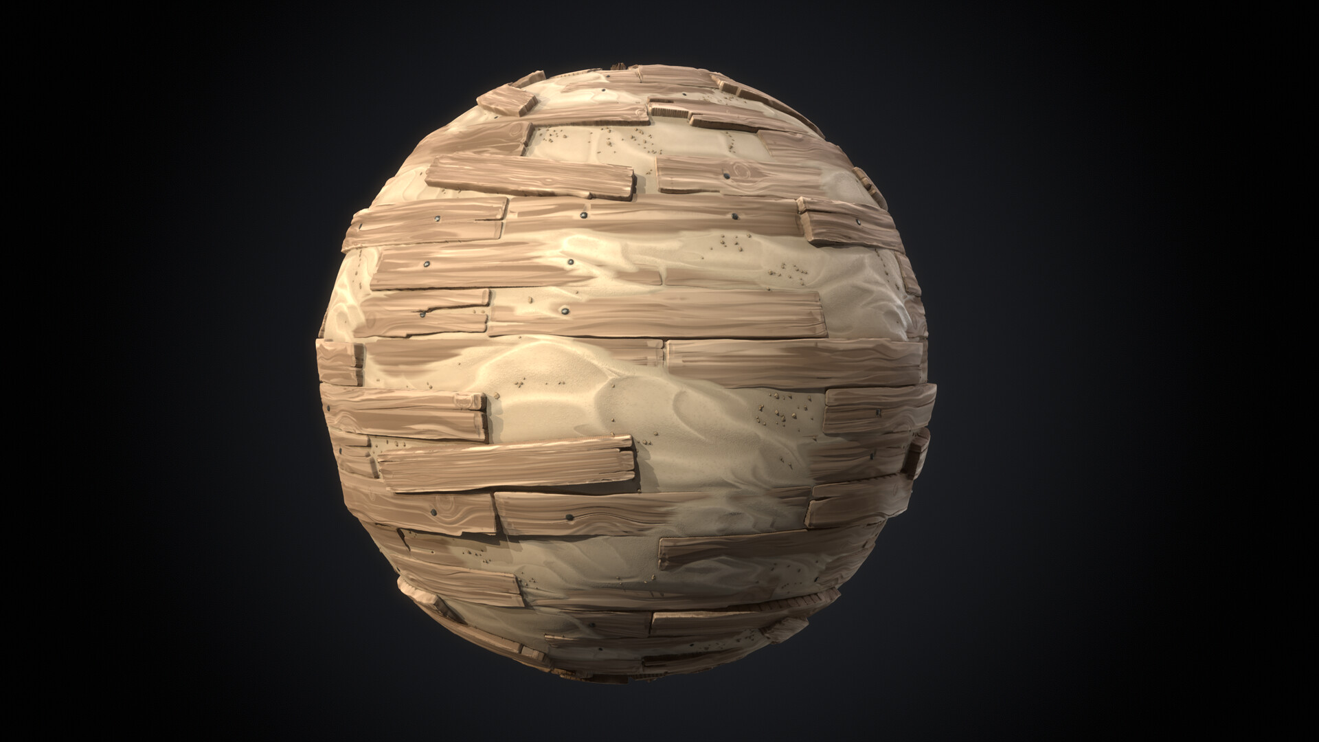 Fateme Khorami - Stylized Desert Sand and Wood Planks - Substance 3D Designer